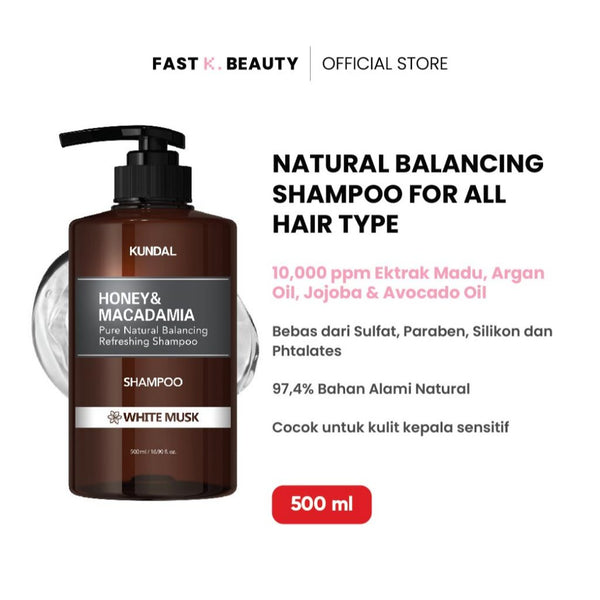 KUNDAL Honey & Macadamia Shampoo 500ml (Made in Korea)– Fast K. Beauty